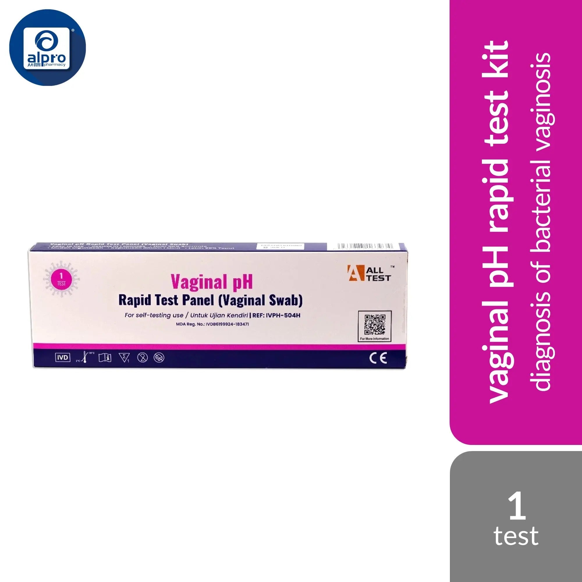 ALLTEST Vaginal pH Rapid Test Panel (Vaginal Swab) 1s | Diagnosis of