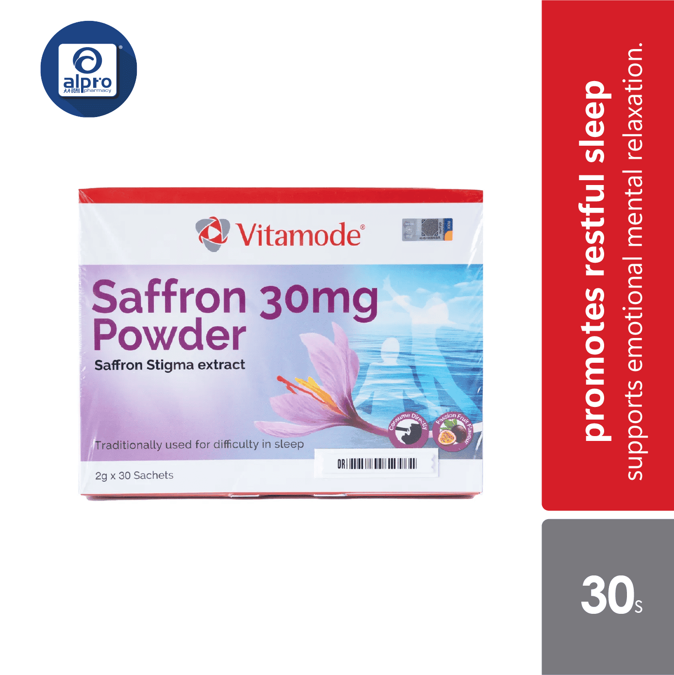 Vitamode Saffron 30mg Powder 2gx30s | For Better Sleep And Calmer Mind