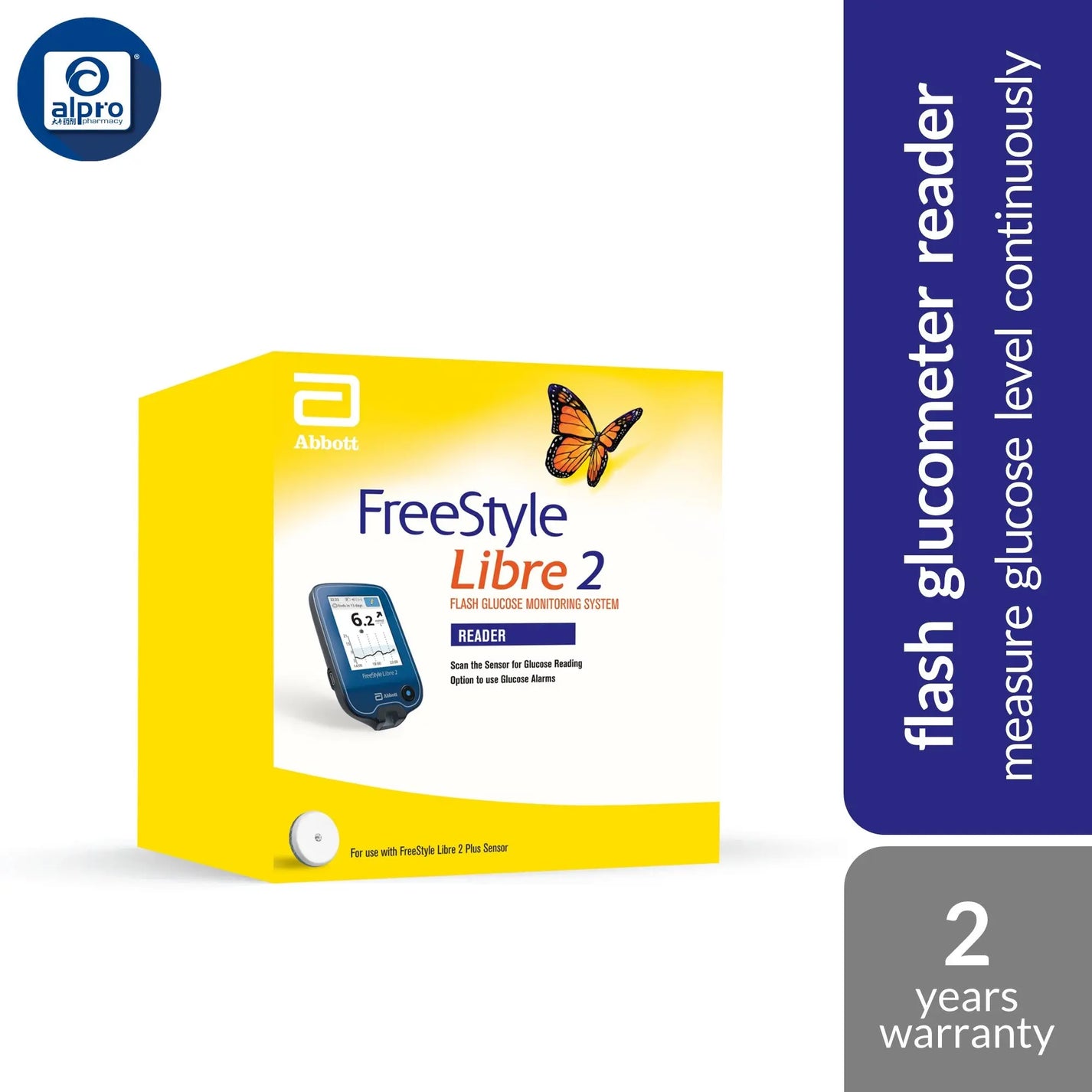Abbott Freestyle Libre 2 Plus Reader (2 Years Warranty) | Measure Your