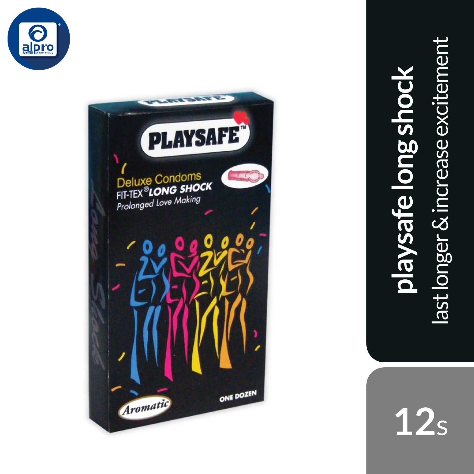 Playsafe Long Shock 12s | Last Longer & Increase Excitement - Alpro