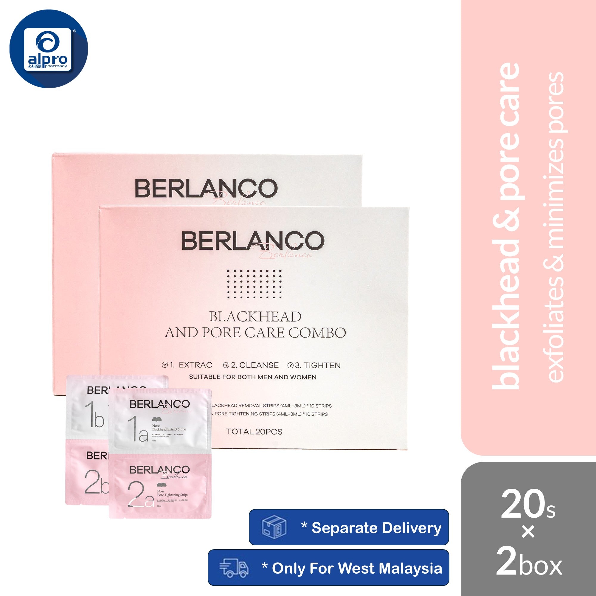 Berlanco Blackhead and Pore Care 2s Combo | Exfoliates & Minimizes