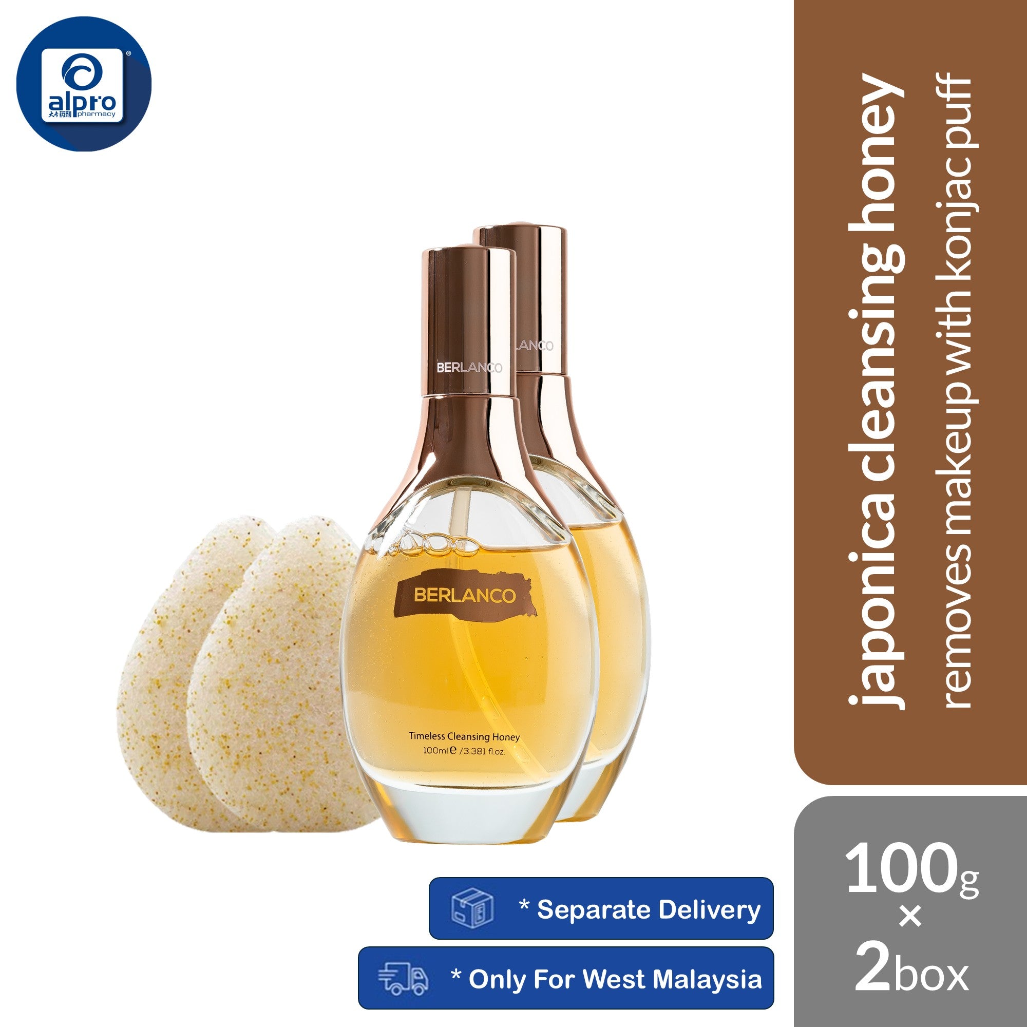 Berlanco Timeless Cleansing Honey 100g 2s Combo | Removes Makeup with