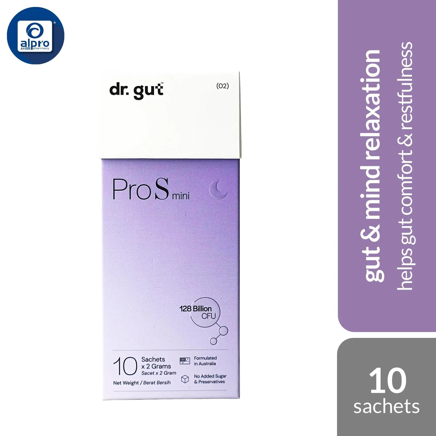 Dr Gut Pro S 2g ×10s | Helps Gut Comfort & Restfulness - Alpro