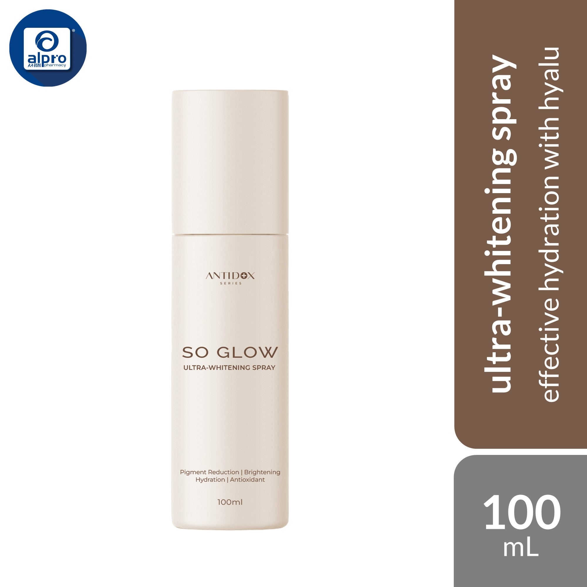 So Glow Ultra-Whitening Spray 100mL | Effective Hydration With 7 Types