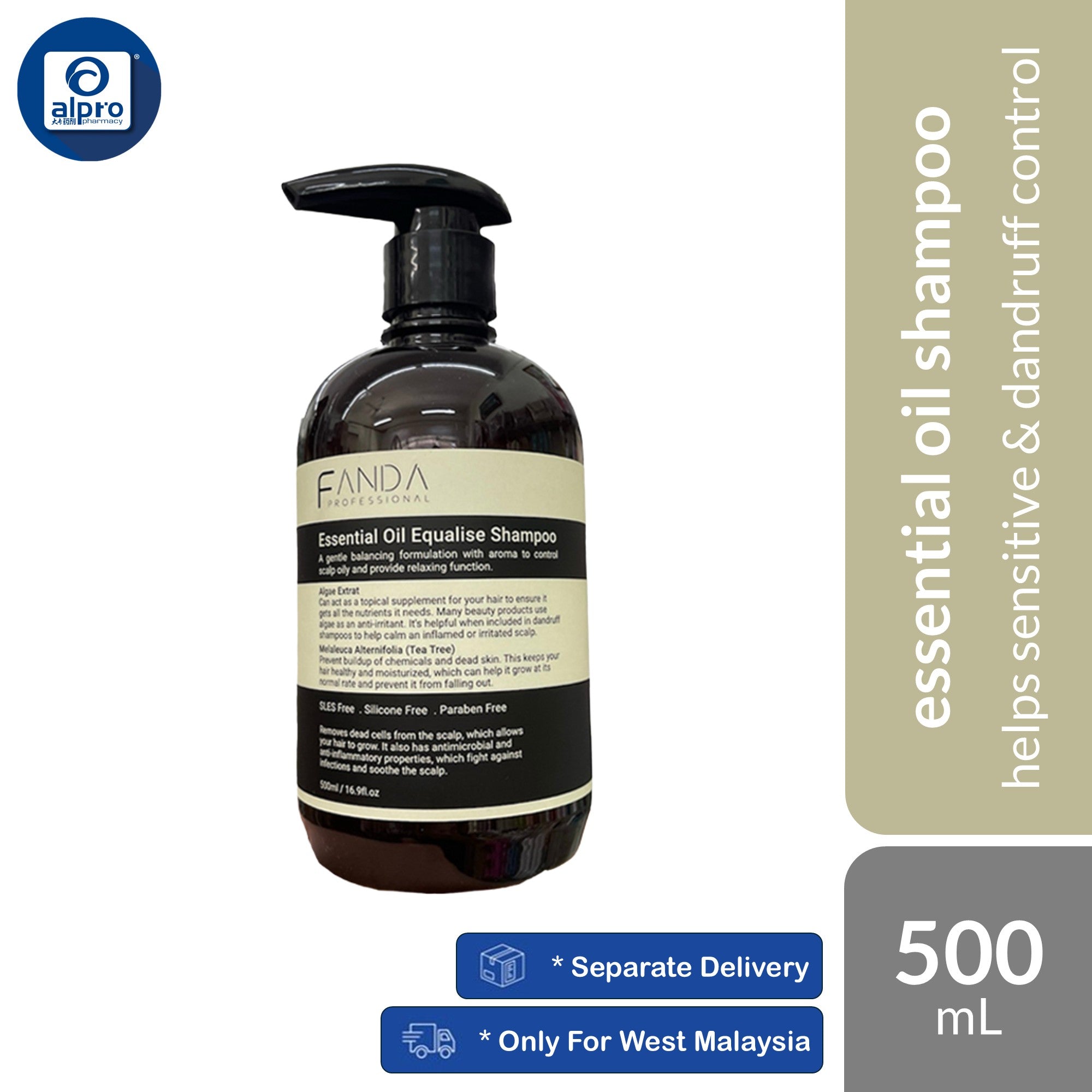 Fanda Essential Oil Equalise Shampoo 500mL | Helps Sensitive