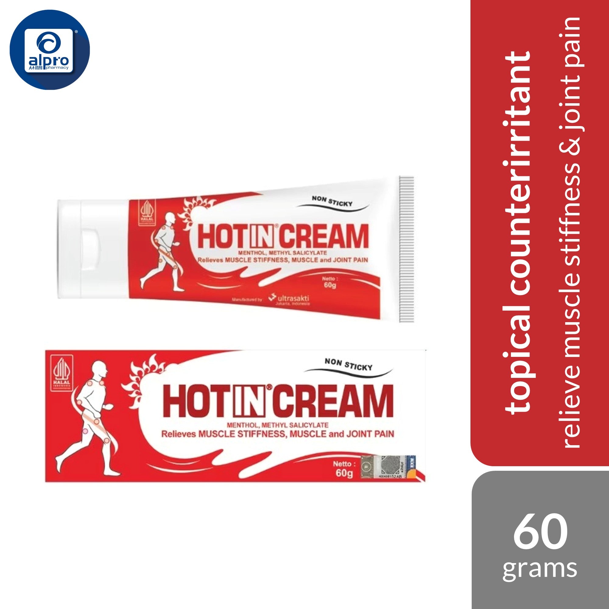 Hotin Cream Topical Counterirritant 60g | Helps Relieve Muscle