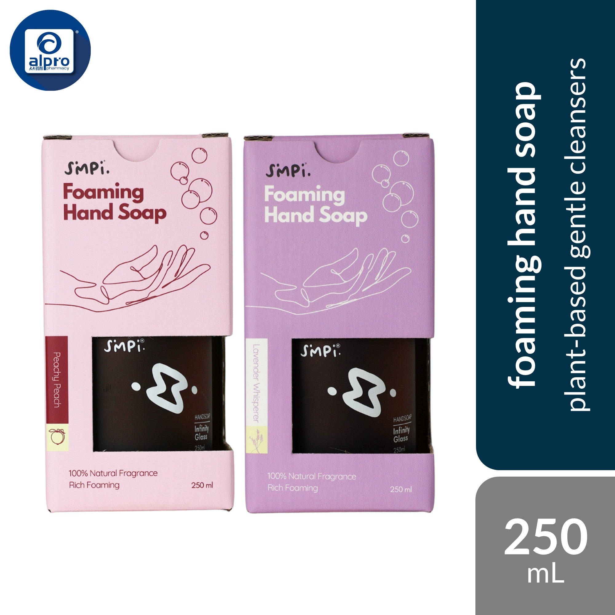 SIMPI The Hand Soap Peachy Peach/ Lavender Whisper (1 sheet & 1 Bottle