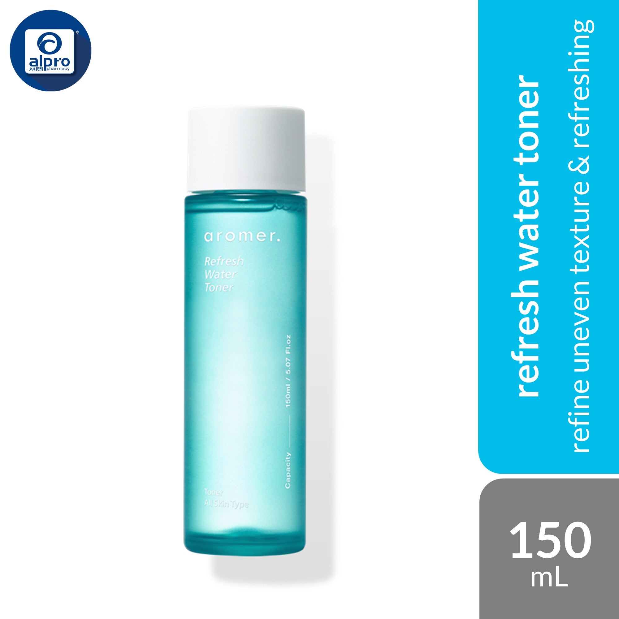 aromer. Refresh Water Toner 150mL | Refine Uneven Skin Texture